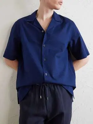 Paul Smith Camp-collar Cotton-seersucker Shirt