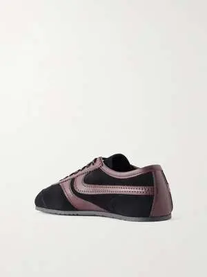 Dries Van Noten Leather-trimmed Suede Sneakers