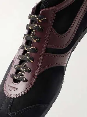 Dries Van Noten Leather-trimmed Suede Sneakers