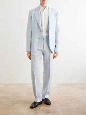Paul Smith Single-breasted Linen Suit Jacket