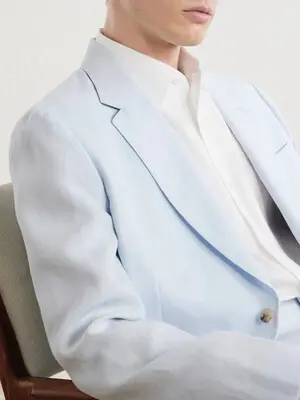Paul Smith Single-breasted Linen Suit Jacket