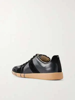 MAISON MARGIELA Replica Paint-splattered Leather Sneakers