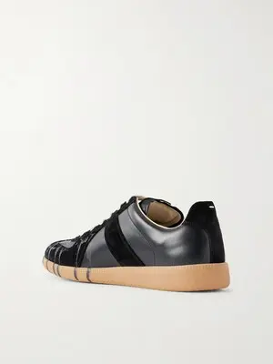 MAISON MARGIELA Replica Paint-splattered Leather Sneakers