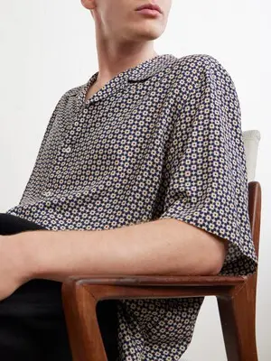 A.p.c. Bennet Printed Crepe De Chine Shirt