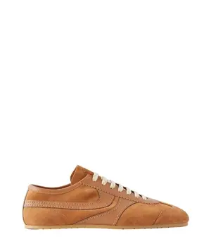 Dries Van Noten Leather-trimmed Suede Sneakers - Tan