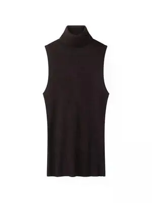 Stylein Ribbed Roll-neck Sleeveless Knit
