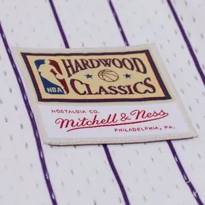Mitchell & Ness Los Angeles Lakers Pinstripe Baseball Jersey