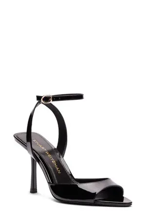 STUART WEITZMAN Lexington Ankle Strap Stiletto Sandals - Black