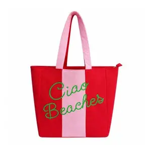 LILLY LOVES Pinks Ciao Beaches Towel Beach Bag - Red