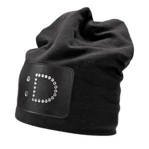 LAURA DAILI Black / Silver :d Wool Blend Beanie - Black/silver