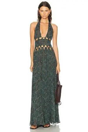 Staud Zaria Maxi Dress - Tidal Shell