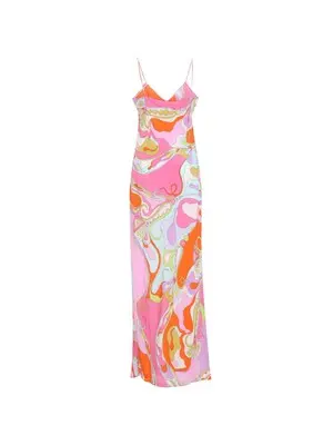 Emilio Pucci Printed Silk Long Dress