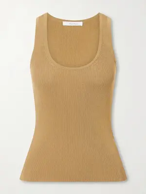 Max Mara Ribbed Knit Scoop Neck Tank