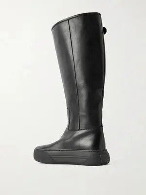 Chloé Delia Knee-high Leather Boots - Black