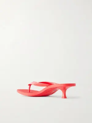 Polo Ralph Lauren Logo-printed Tpu Kitten Heel Sandals