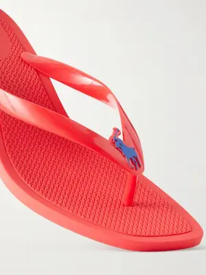 Polo Ralph Lauren Logo-printed Tpu Kitten Heel Sandals