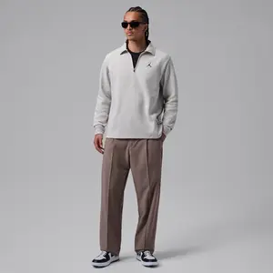 JORDAN 1/2-zip Collared Long-sleeve Golf Top - Grey