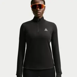 Nike Dri-fit 1/2-zip Trail Running Top - Black