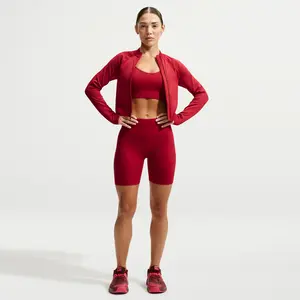 Nike Pro Seamless Dri-fit High-waisted 5" Biker Shorts - Red