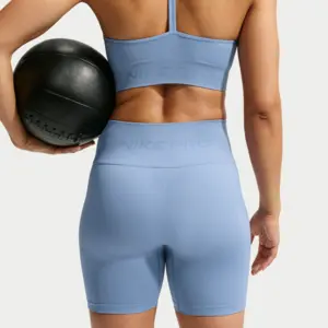 Nike Pro Seamless Dri-fit Biker Shorts - Blue