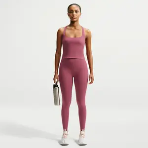 Nike Zenvy High-waisted 7/8 Leggings With No Front Seam - Red