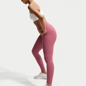 Nike Zenvy High-waisted 7/8 Leggings With No Front Seam - Red