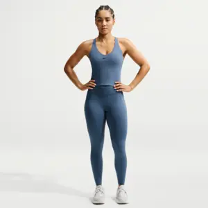 Nike Universa Medium-support Padded Sports Bra Tank Top - Blue