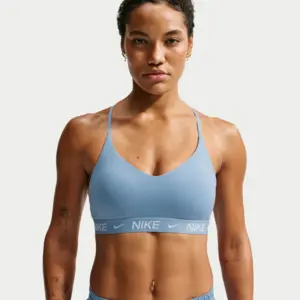 Nike Indy Light Support Padded Adjustable Sports Bra - Blue