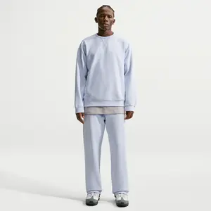 Nike Solo Swoosh Fleece Open-hem Pants - Grey