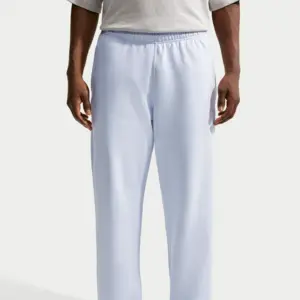 Nike Solo Swoosh Fleece Open-hem Pants - Grey