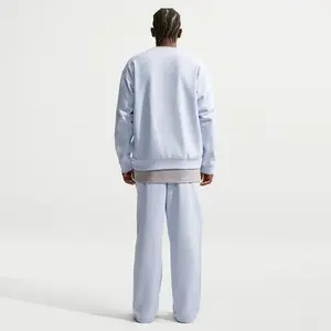 Nike Solo Swoosh Fleece Open-hem Pants - Grey