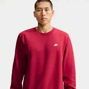 Nike Club Fleece Crew - Red