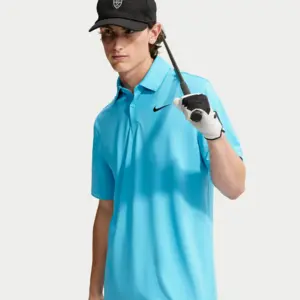 Nike Velocity Dri-fit Chest Logo Golf Polo - Blue
