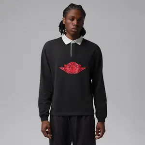 JORDAN Flight Essentials Rugby Top - Black