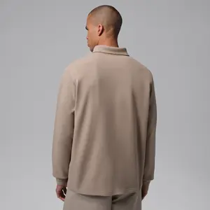 JORDAN 1/2-zip Collared Long-sleeve Golf Top - Brown