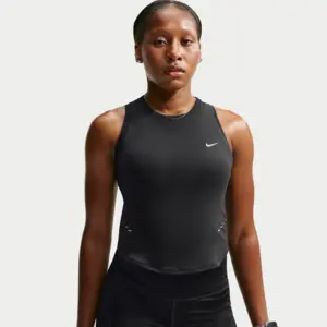 Nike Swift Dri-fit Seamless Cropped Running Tank Top - Black