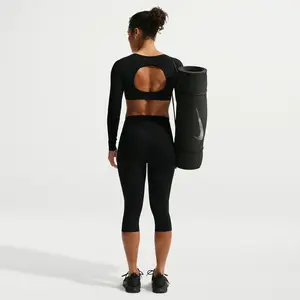Nike Zenvy Light-support Padded Long-sleeve Sports Bra - Black