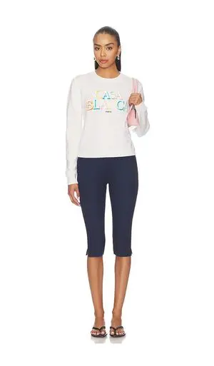 Casablanca Stacked Logo Jumper In Cream