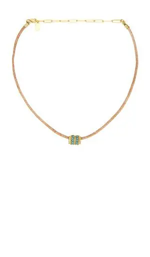 ELIZABETH COLE Oriel Necklace In Teal