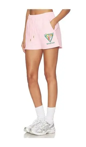 Casablanca Tennis Club Classic Shorts - Pink Loopback