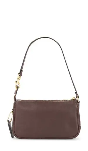 COACH Natural Grain Leather Plaza Bag 18 In Brown