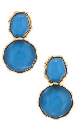AMBER SCEATS Prague Drop Earrings With Stone - Blue