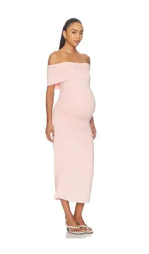 BUMPSUIT The Bianca Off-the-shoulder Maxi Dress - Pink