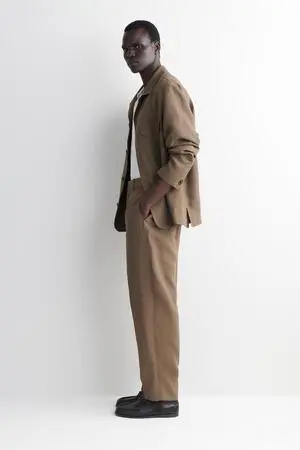 Cos Linen Relaxed-fit Tapered Pants
