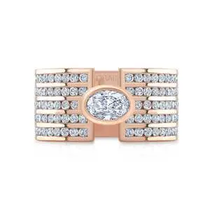 LORAIDA JEWELRY Vortex Oval & Round Floating Ring - Yellow Gold