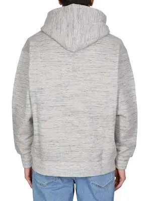 Moschino Drawstring Hooded Sweatshirt With Logo Print - Gray