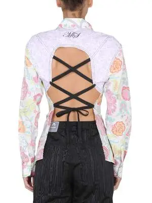 MARINE SERRE Floral Print Shirt