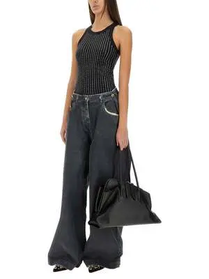 Attico Long Pants Navy Blue