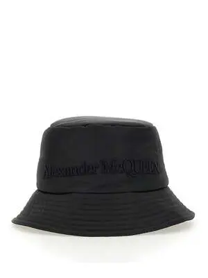 Alexander McQueen Embroidered Logo Bucket Hat - Black