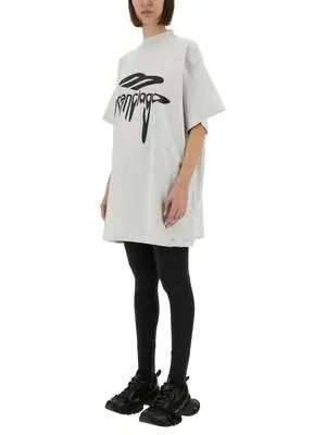Balenciaga Oversize Graphic T-shirt - White